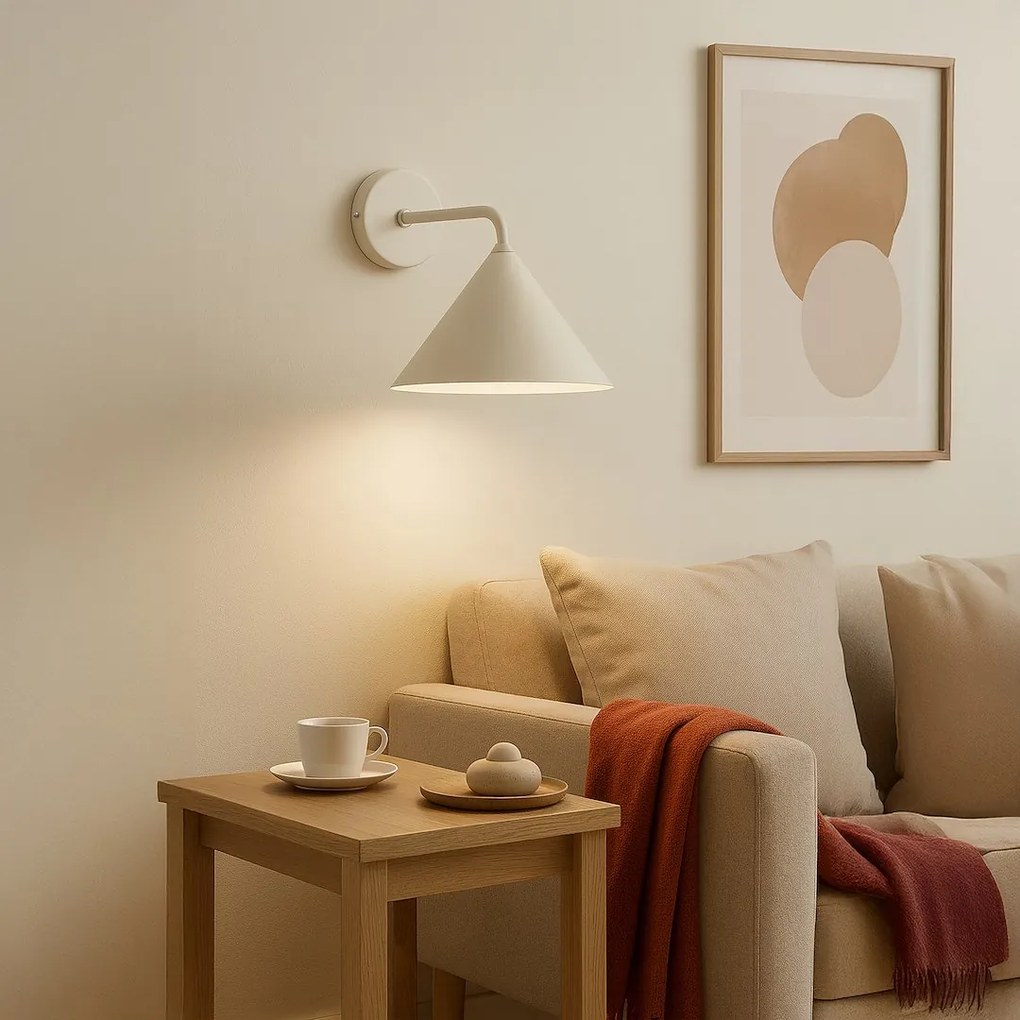 Nástěnné svítidlo Capital, 1x bílé kovové stínítko, (fi 21cm), w