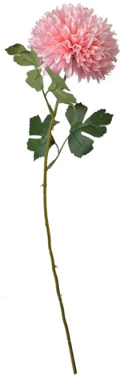 Umělá květina světle růžová chryzantéma – 54 cm
