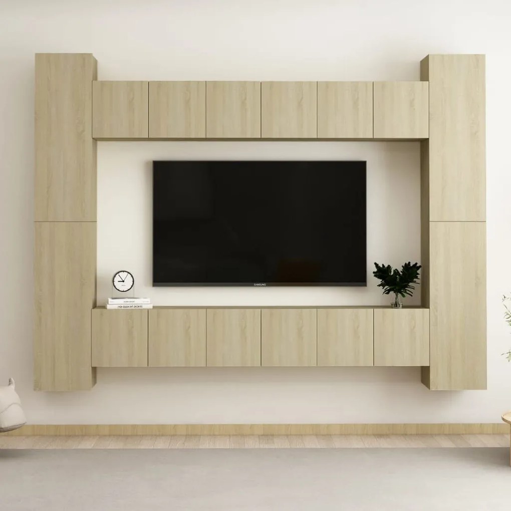 10dílný set TV skříněk dub sonoma kompozitní dřevo 3078967