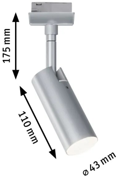 Paulmann 95506 Tubo, spot pro Urail system, 1x5W LED 3000K, matný chrom