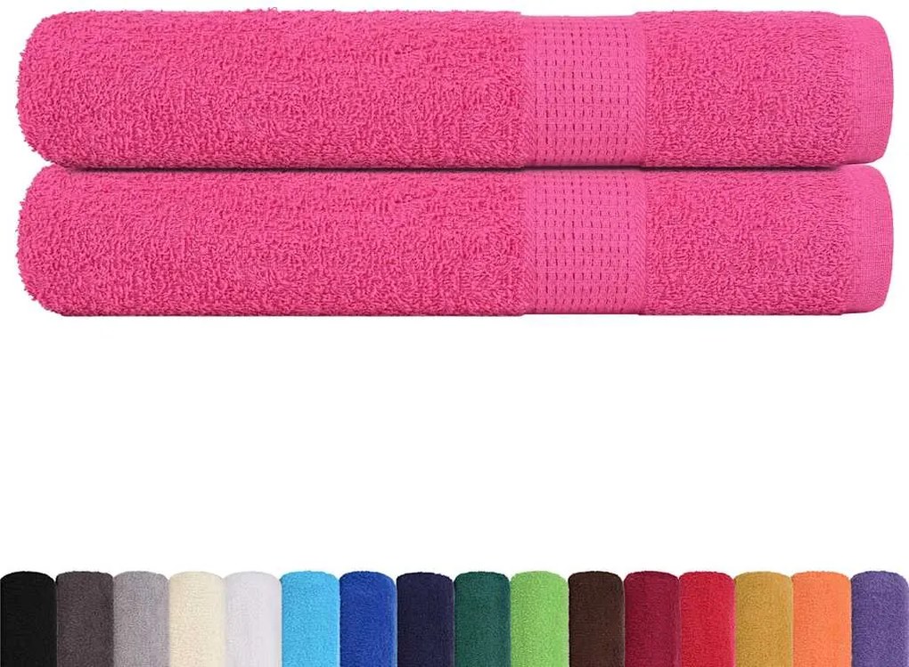 Saunové osušky FROGN 2 ks růžové 80x200 cm 360 g/m² 137055