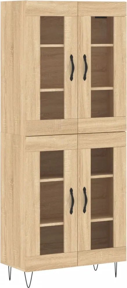Skříň highboard dub sonoma 69,5 x 34 x 180 cm kompozitní dřevo 3198308