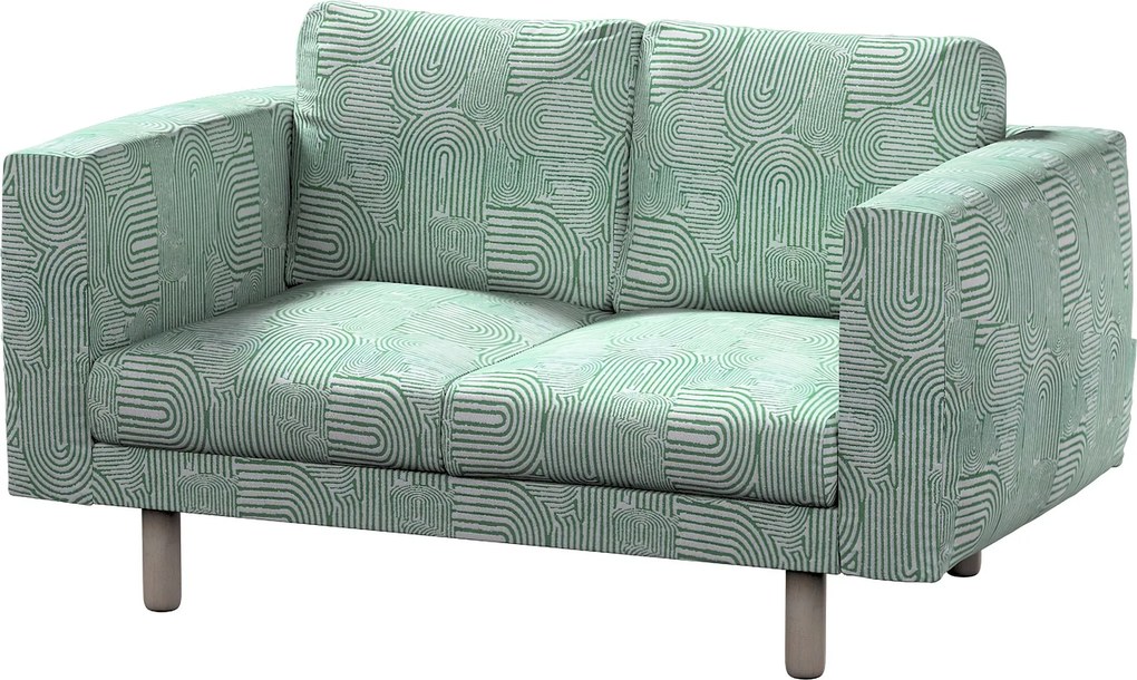 Potah na pohovku IKEA Norsborg 2-místná barva zelená látka pletený vzor, vzorované