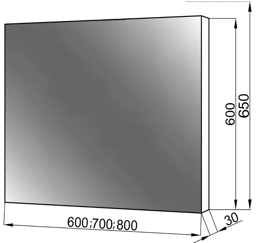 Lavedo Lite 70x60 koupelnové zrcadlo