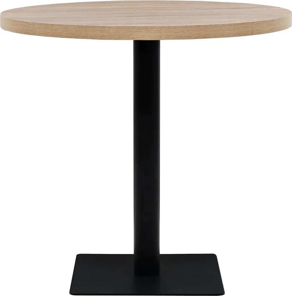 Bistro stůl MDF a ocel kulatý 80 x 75 cm 245613