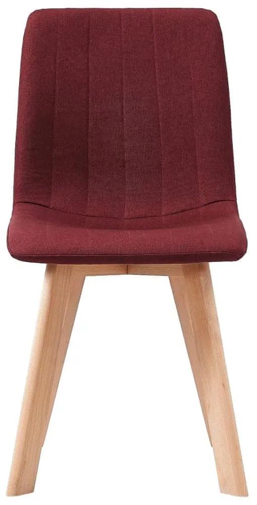 Petromila Jídelní židle 4 ks vínové textil