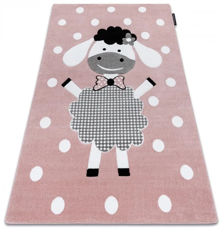 Dywany Łuszczów, Dětský kusový koberec Petit Dolly sheep pink, 140x190, růžová, dětský pokoj