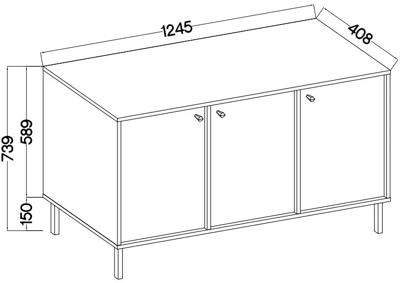 Falco Komoda Tomila 813/2 černý grafit