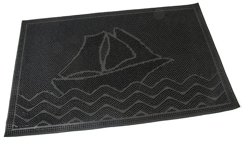 Gumová vstupní kartáčová rohož Ship - 60 x 40 x 0,6 cm