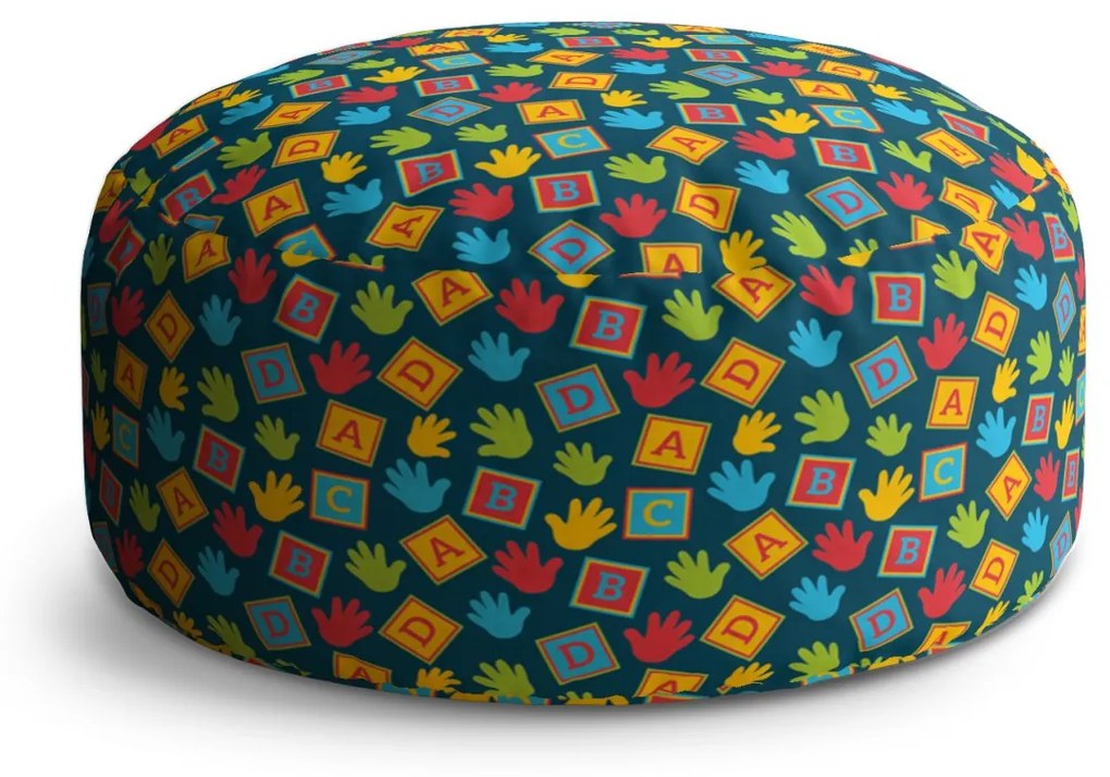 Sablio Taburet Circle ABC: 38x48 cm