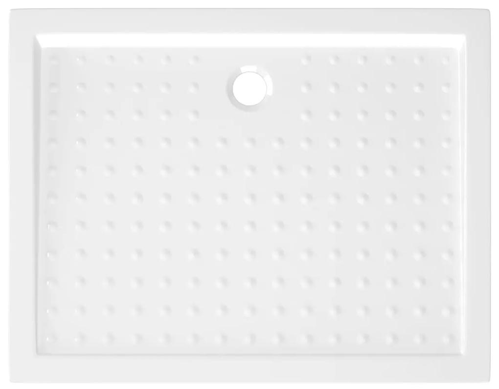 Sprchová vanička ABS s puntíky bílá 90 x 70 x 4 cm,  148896