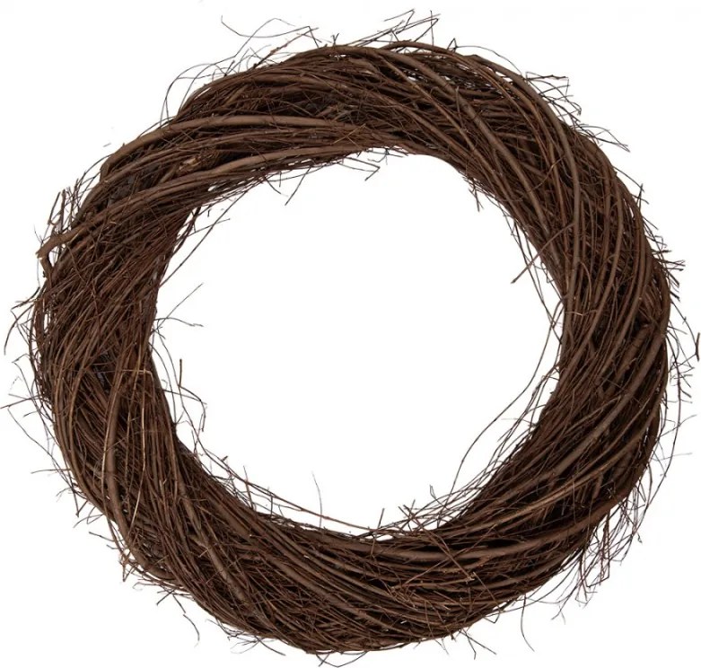 Hnědý ratanový věnec Riet VIII XL – 55x6 cm