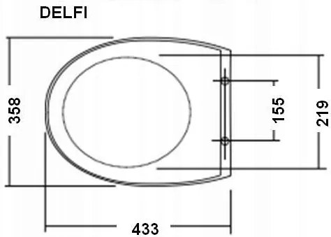 Cersanit Delfi, antibakteriální sedátko z duroplastu, bílá, K98-0001