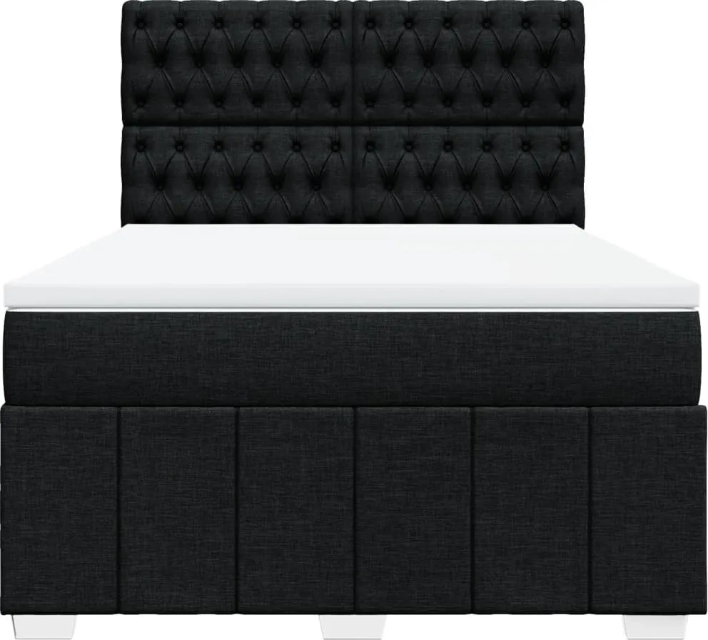 Box spring postel s matrací černá 140x200 cm textil 3291700