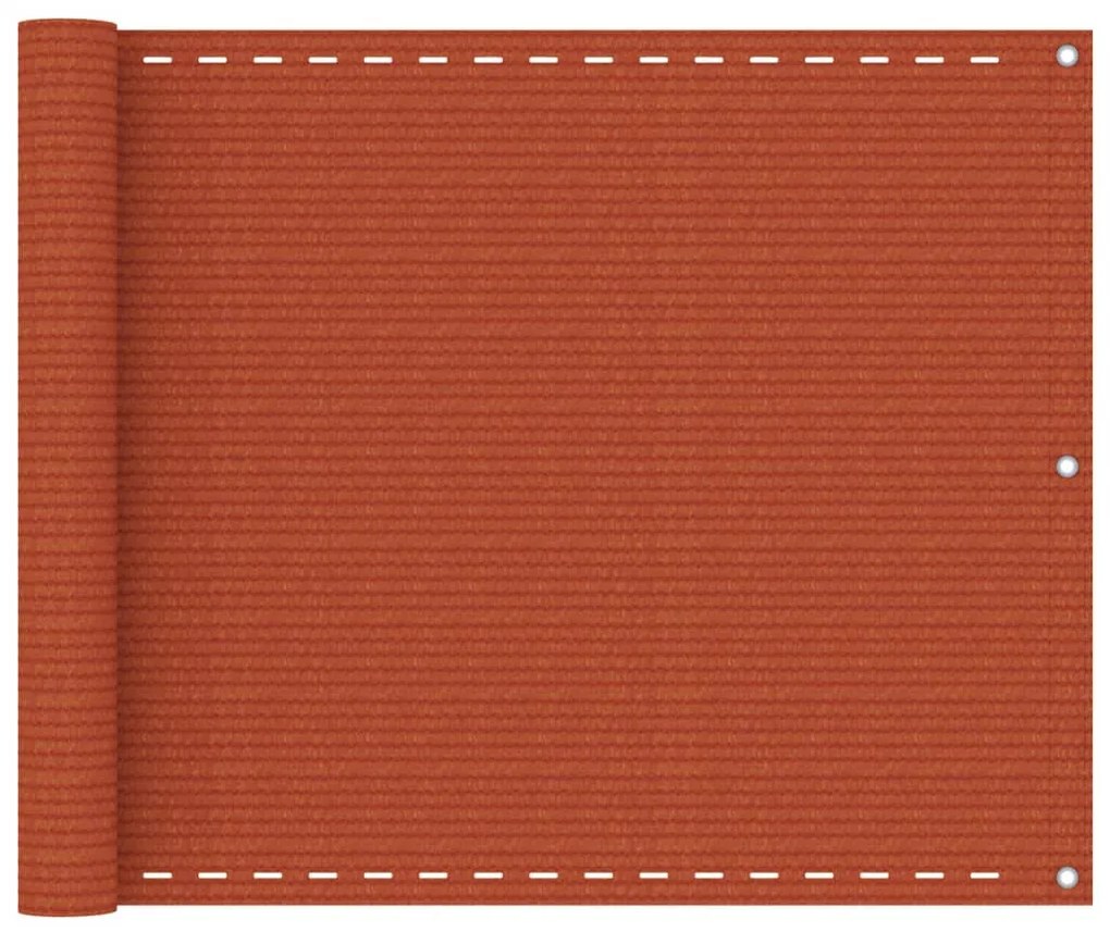 vidaXL Balkonová zástěna oranžová 75 x 300 cm HDPE