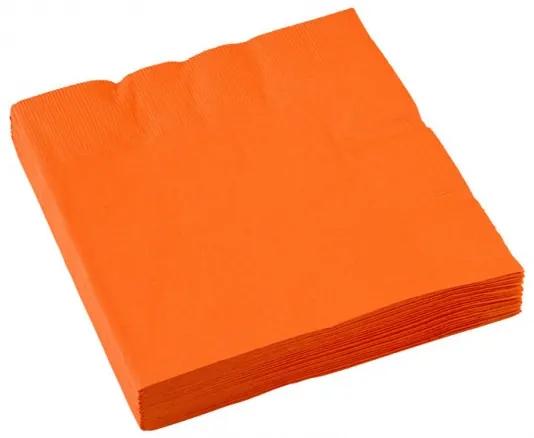 Amscan ubrousky oranžové 20ks 3-vrstvé 33cm x 33cm