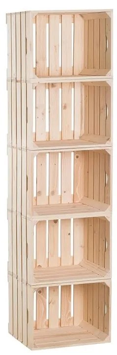 Dřevobox Dřevěné bedýnky regál 150 x 40 x 30 cm