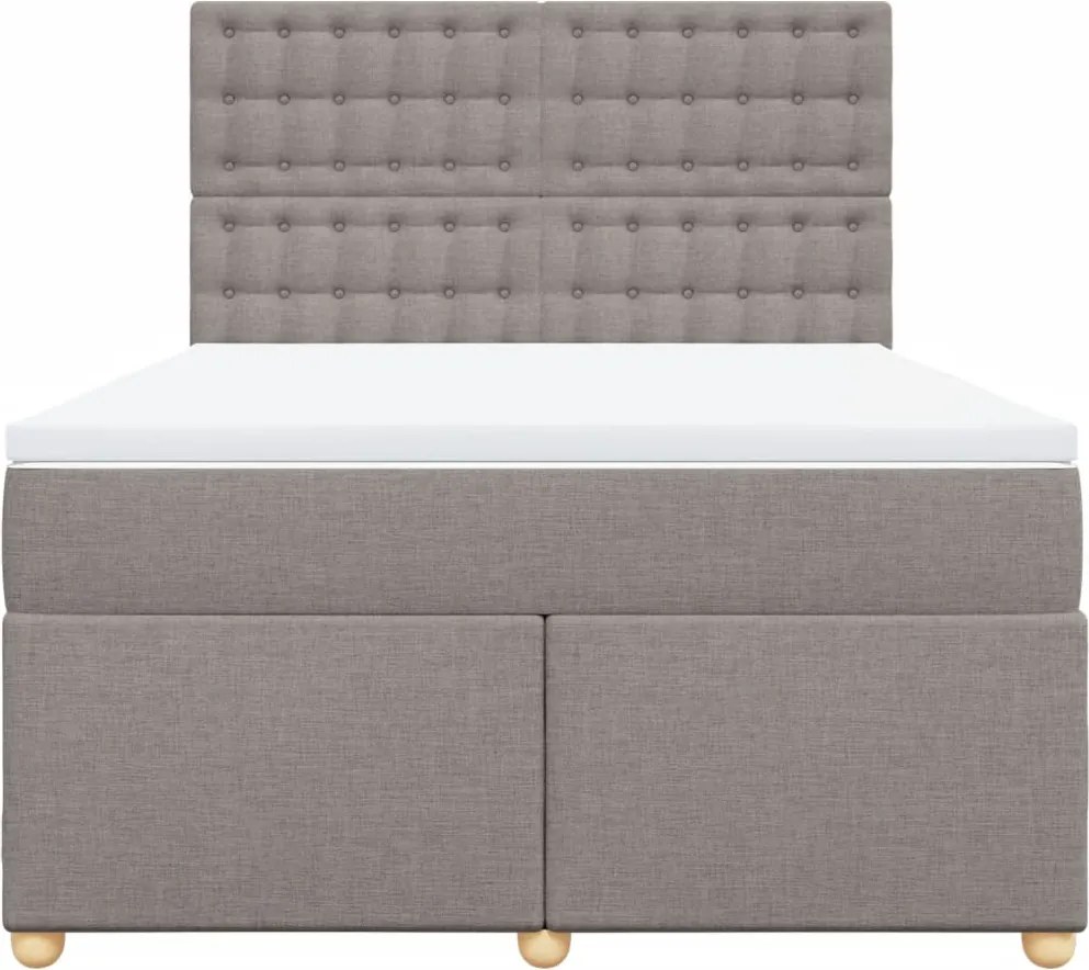 Box spring postel s matrací taupe 140x200 cm textil 3291321