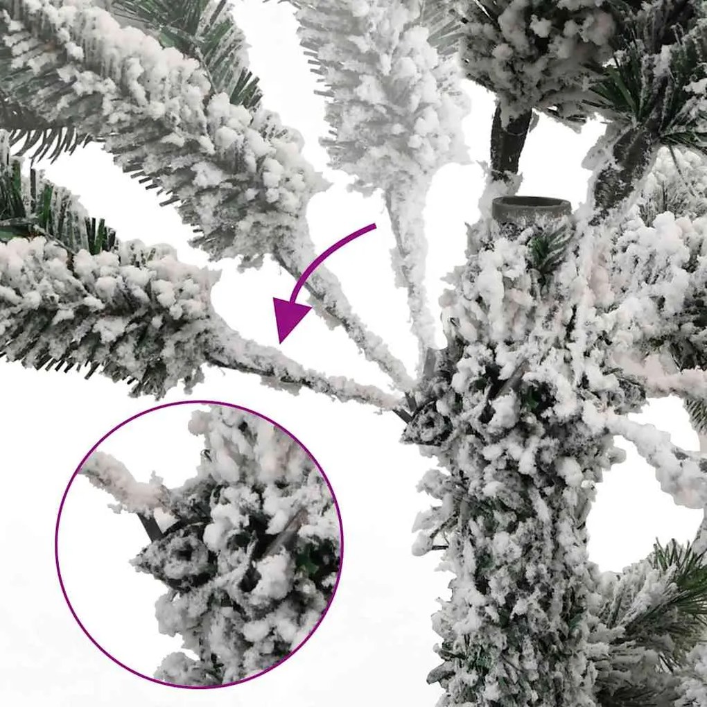Umělý sklápěcí vánoční stromek se 150 LED a koulemi 120 cm 3210097