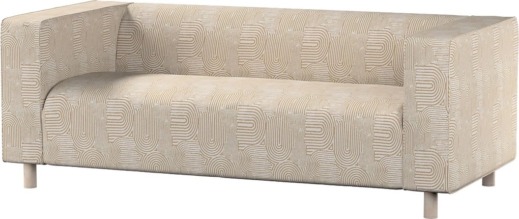 Potah na pohovku IKEA Klippan 2-místná barva béžová látka pletený vzor, vzorované