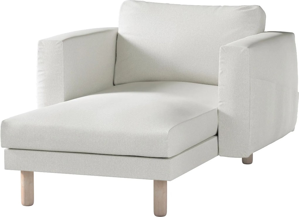 Potah na IKEA Norsborg šezlong s loketními opěrkami barva krémová látka pletený vzor