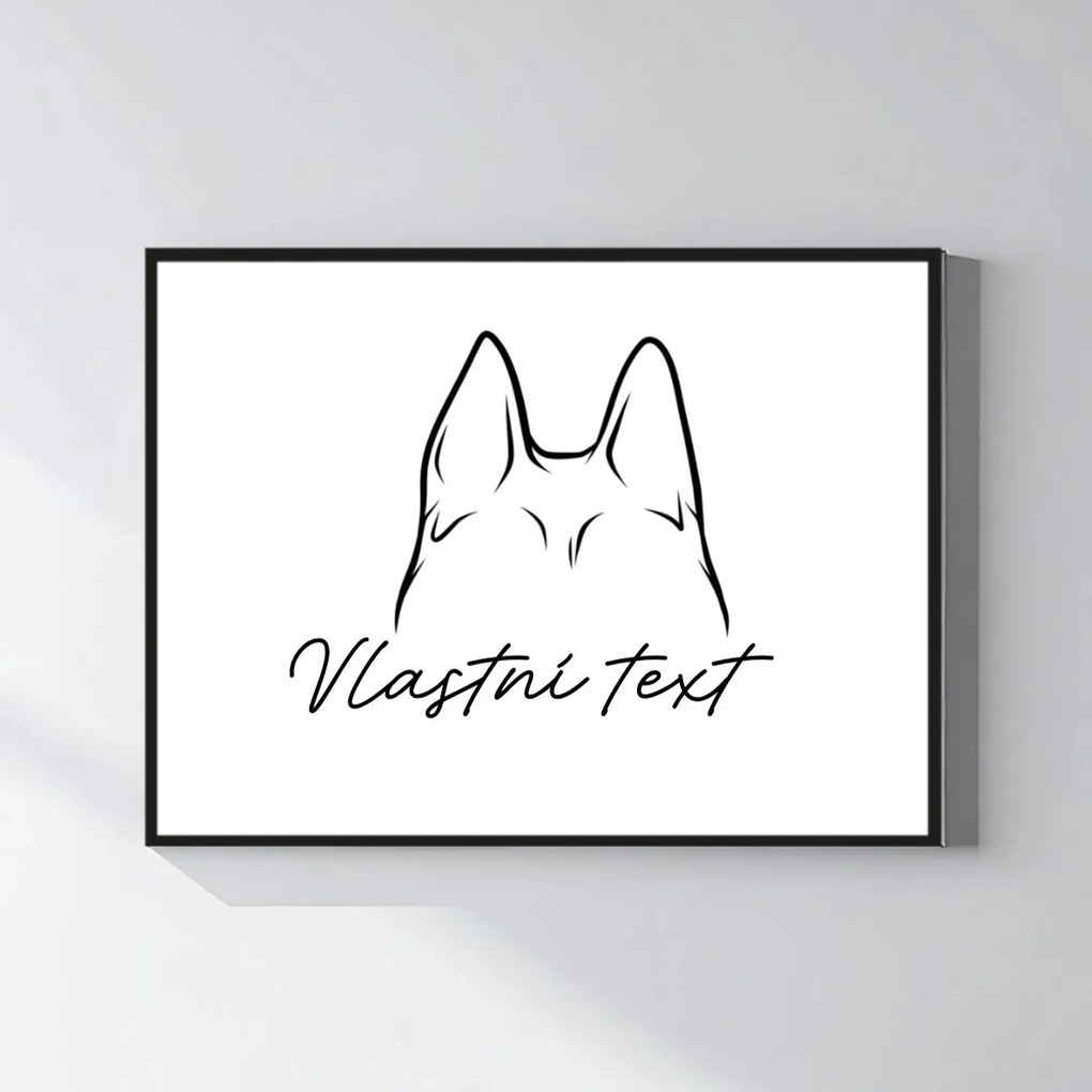 Personalizovaný magický fotoobraz v rámu - 30x40 - zvířecí ouška