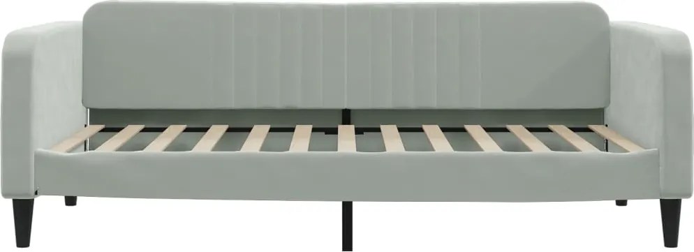 Válenda s přistýlkou světle šedá 100 x 200 cm samet 3197070