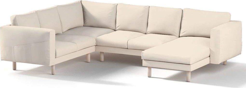 Potah na pohovku IKEA Norsborg rohová, 5-místná se šezlongem barva béžová látka pletený vzor