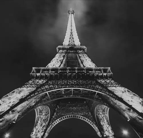 Luxusní vliesové fototapety Paříž - černobílé, rozměr 279 cm x 270 cm