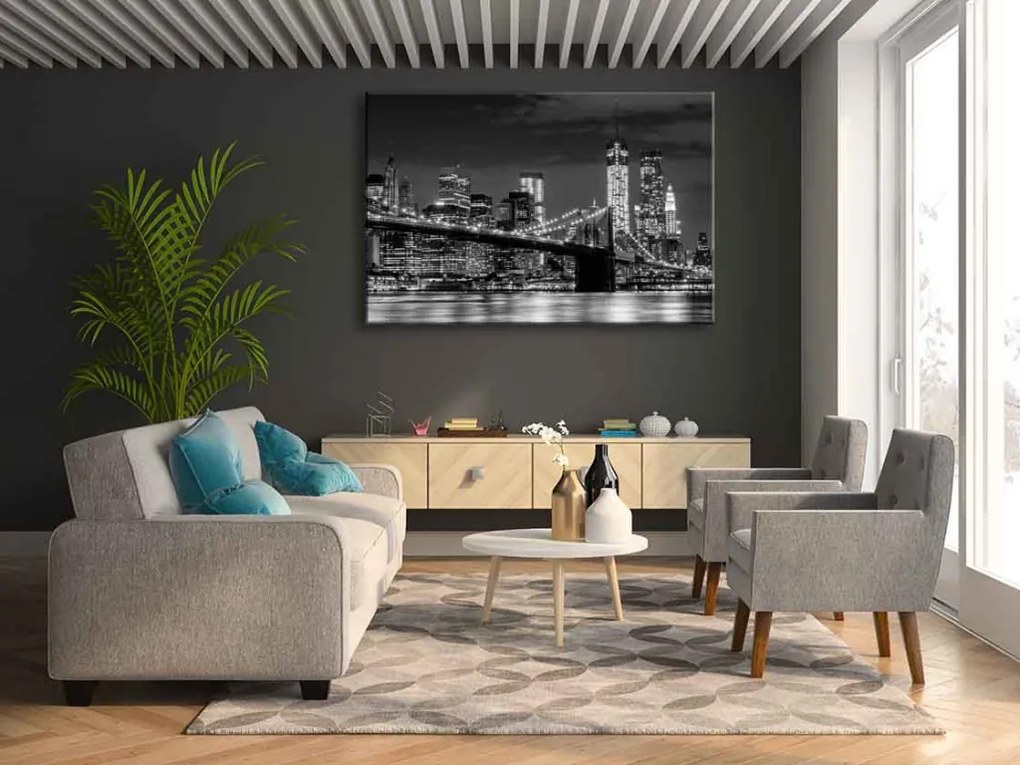 Obraz Brooklyn Bridge Velikost (šířka x výška): 120x80 cm