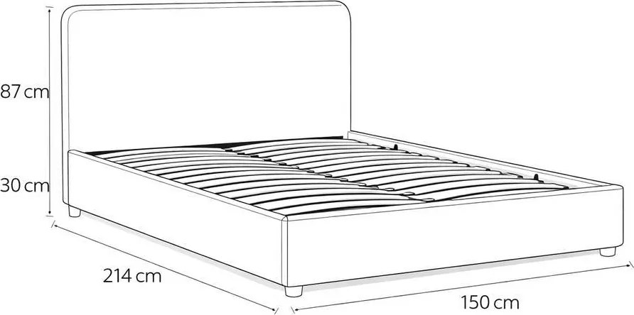 Postel Venada 160 x 200 cm, bílá