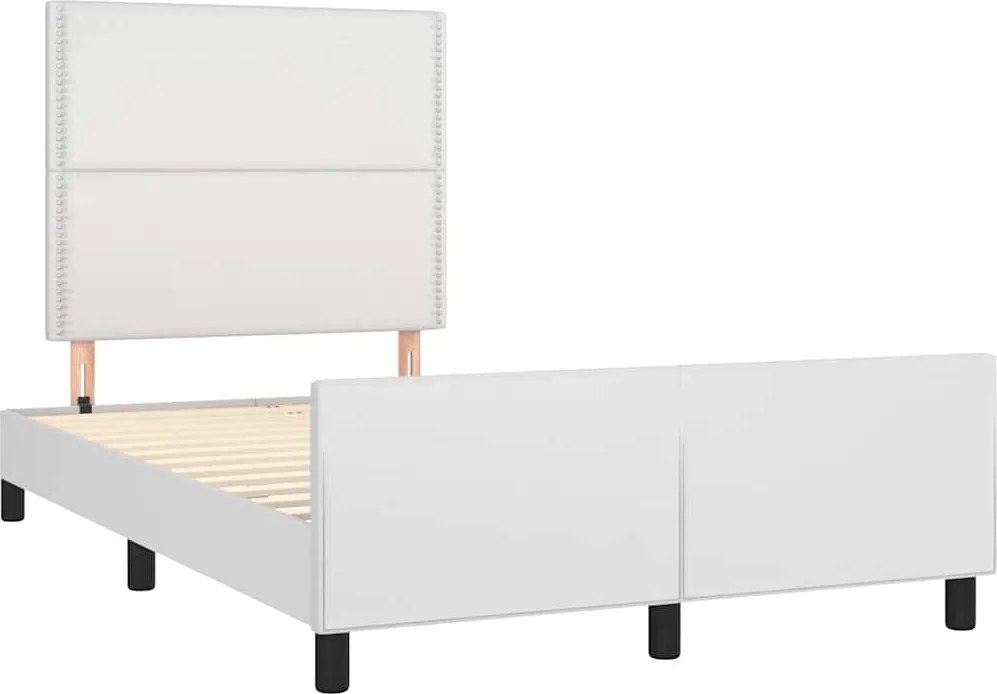 Rám postele s čelem bílý 120x200 cm umělá kůže 3125501