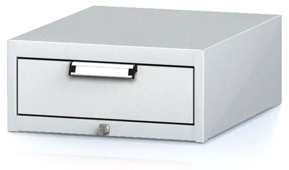 Alfa 3 Závěsný dílenský box na nářadí k pracovním stolům MECHANIC, 1 zásuvka, 480 x 600 x 218 mm, šedé dveře