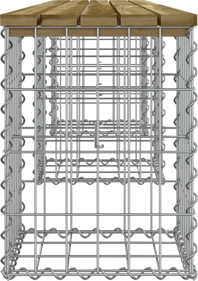 vidaXL Zahradní lavice gabionový design 203x31x42 cm masivní borovice [834334] Barva: Přírodní douglaska