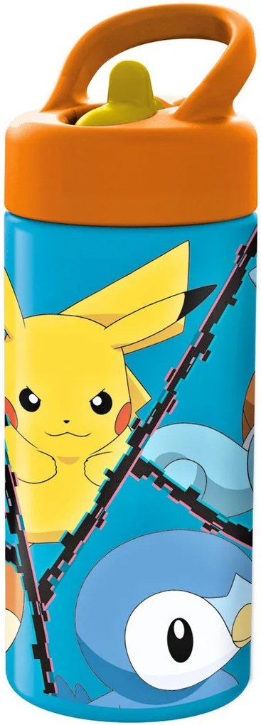 Sportovní láhev na pití Pokémon s brčkem - 410 ml