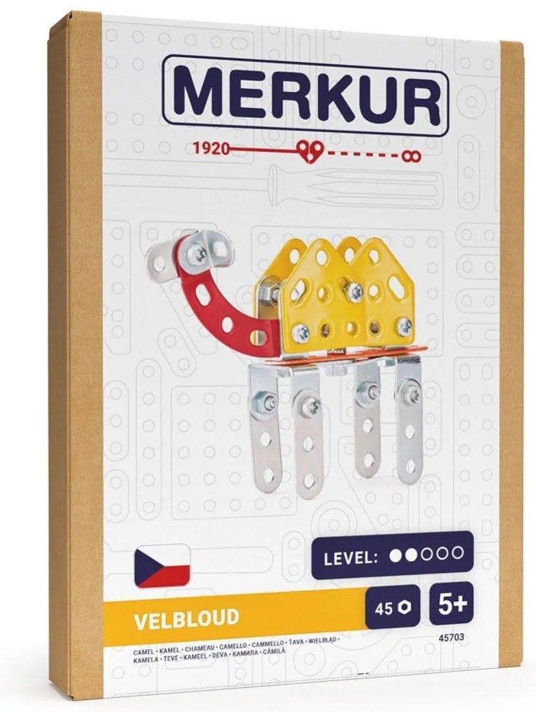 Stavebnice MERKUR Velbloud mini 45ks v krabici 13x18,5x3cm