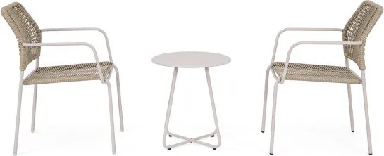 BIZZOTTO Kulatý konferenční stolek JABLE krémový ø45 cm 0665059