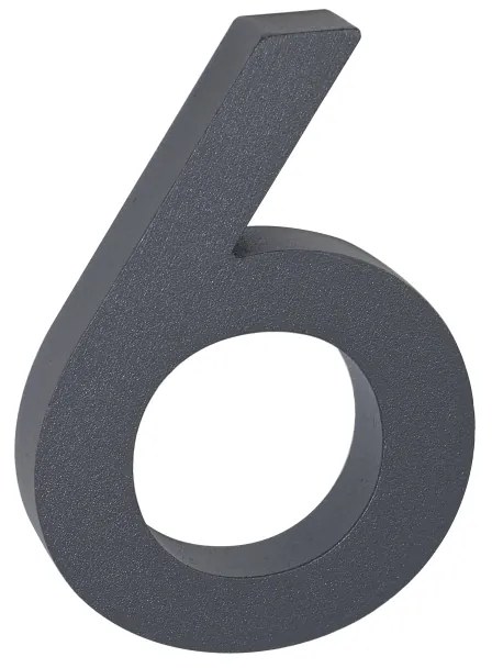 Domovní číslo "6", RN.100LV, strukturované, antracit