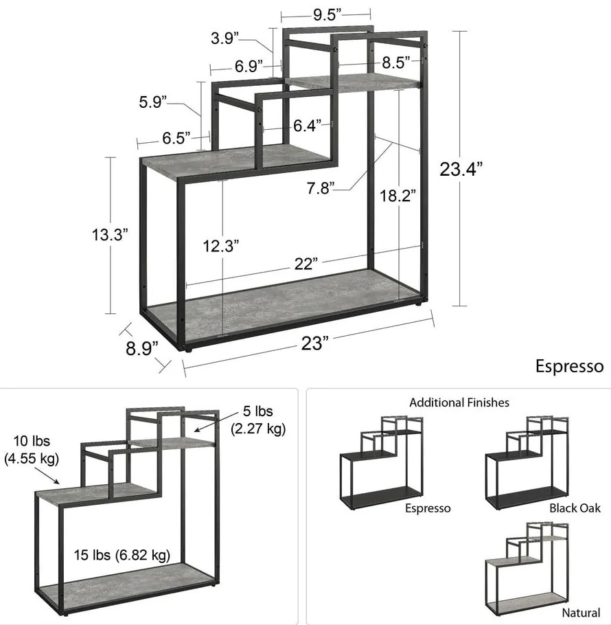 Černý stojan na květiny Novogratz Weston