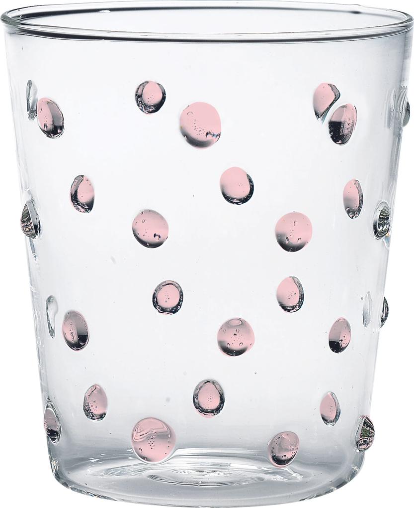 Skleněný pohár Party 450 ml růžový
