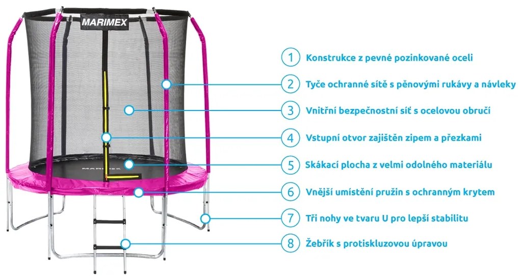 Marimex Standard 183 cm + vnitřní ochranná síť + žebřík