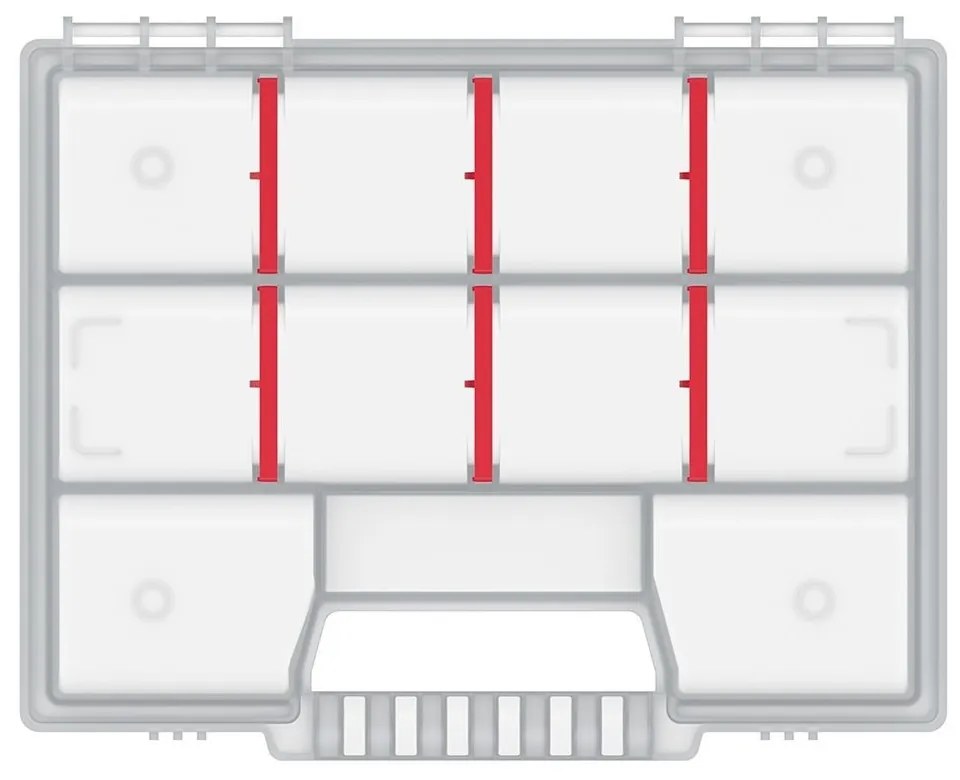 Kistenberg Plastový organizér 10 přihrádek NORT 195x155x35 červený