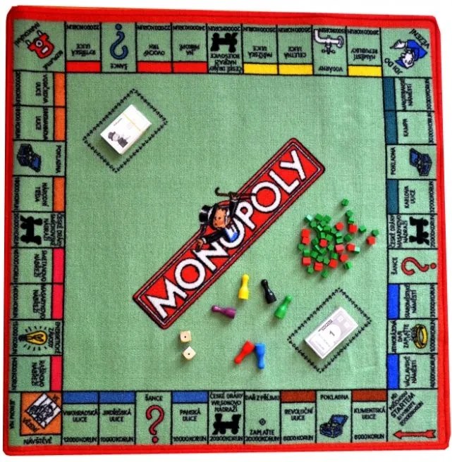 Hrací koberec Monopoly - 92x92 cm