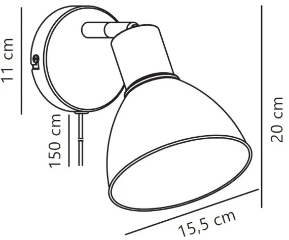 Nordlux - Nástěnné bodové svítidlo POP 1xE27/18W/230V béžová