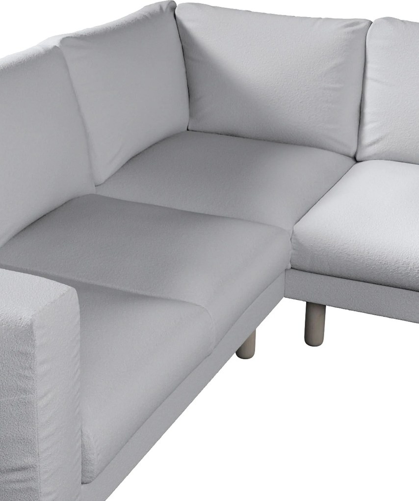 Potah na pohovku IKEA Norsborg rohová 4-místná barva bílá látka pletený vzor