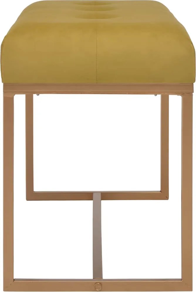 Lavice 80 cm hořčicová sametová 247556