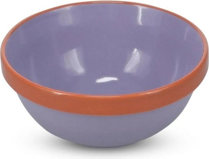 Oranžová/fialová miska z kameniny 710 ml Duo – ONA