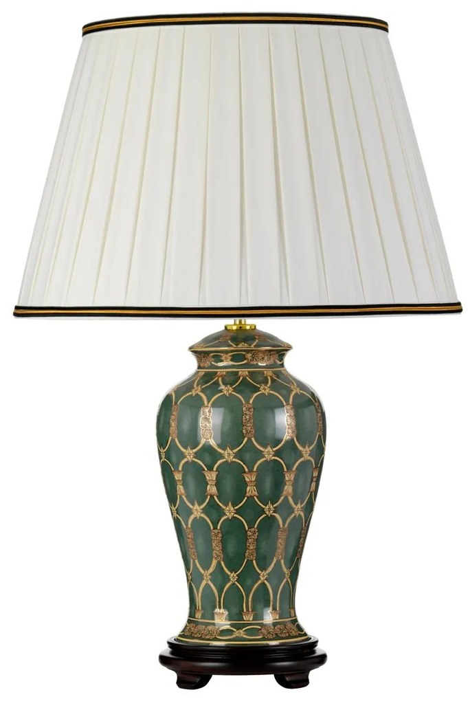Zelená stolní lampa Elstead SASHI-TL