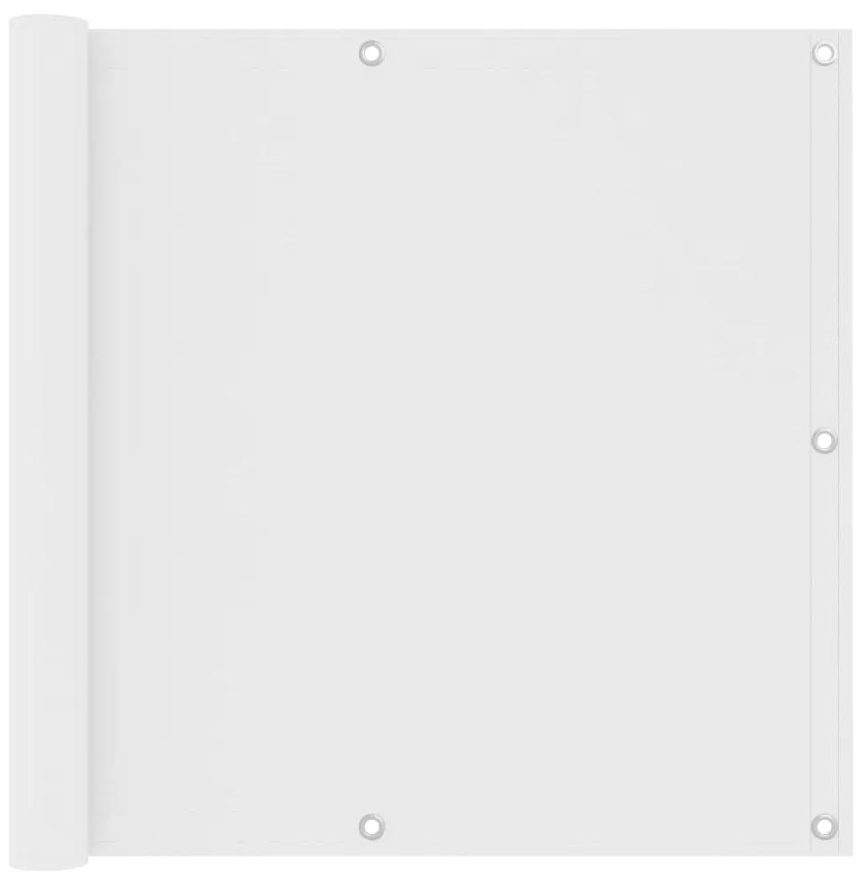 Balkónová zástěna bílá 90 x 300 cm oxfordská látka - Default Title