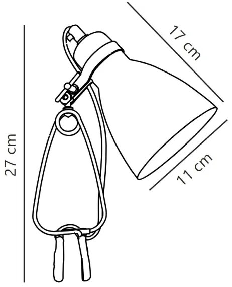 Nordlux - Stolní lampa s klipem CYCLONE 1xE14/15W/230V černá
